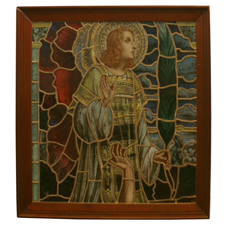 Pre-Raphaelite Stained Glass Panel at 1stDibs
