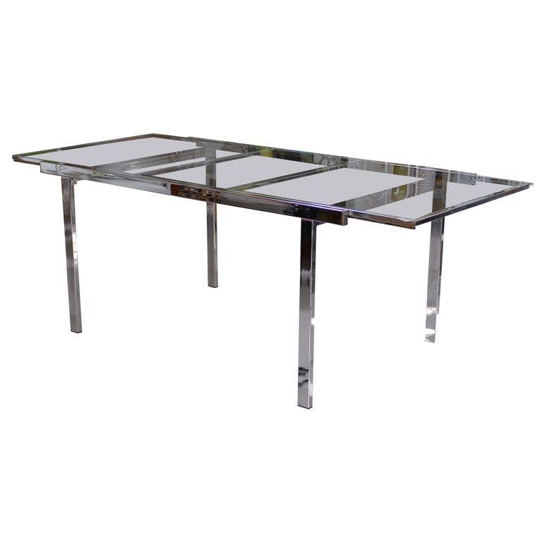 Chrome Dining Table at 1stDibs