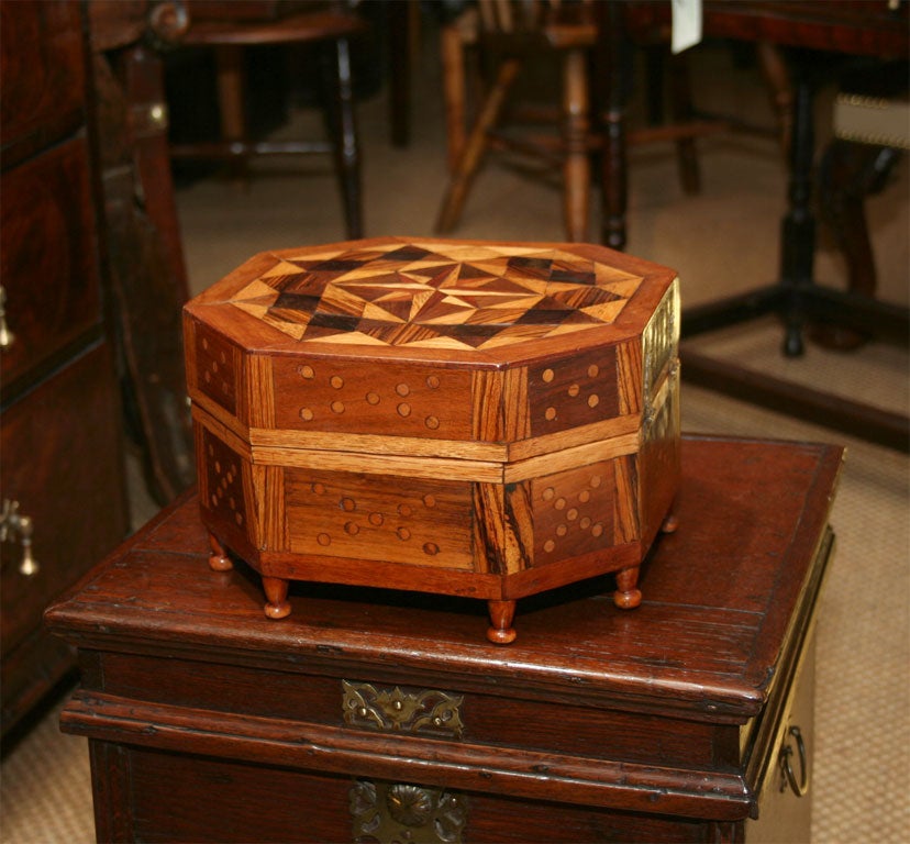 Wonderful Inlaid American Sailor-Made Dressing Box at 1stDibs