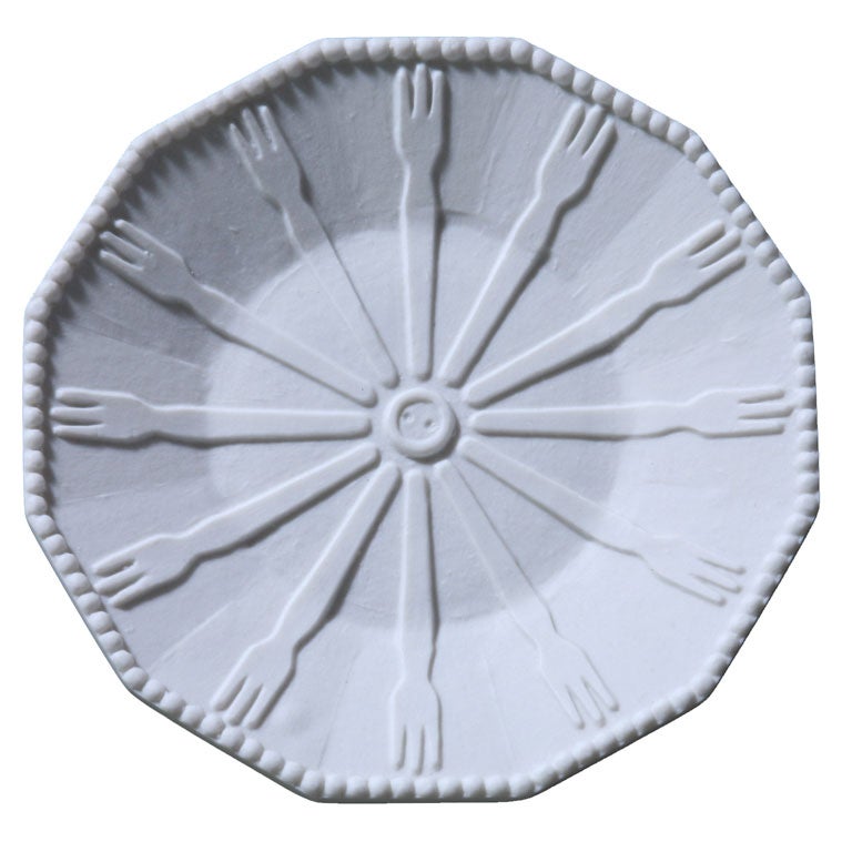 BUTTON-PORCELAIN PLATE BY J. SMEETS and N. TYNAGEL at 1stDibs