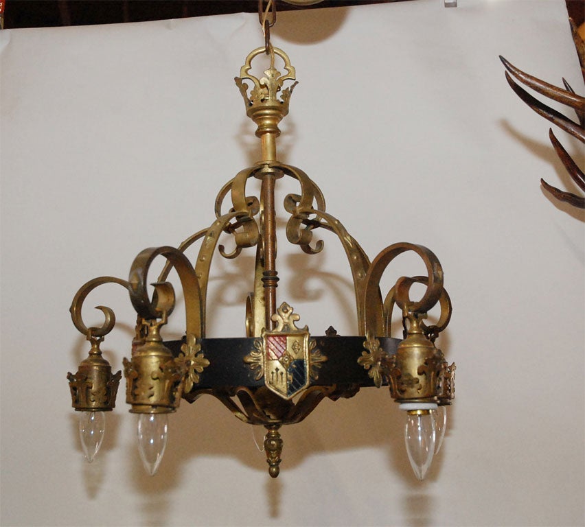Castle and Knight Theme Chandelier For Sale at 1stDibs