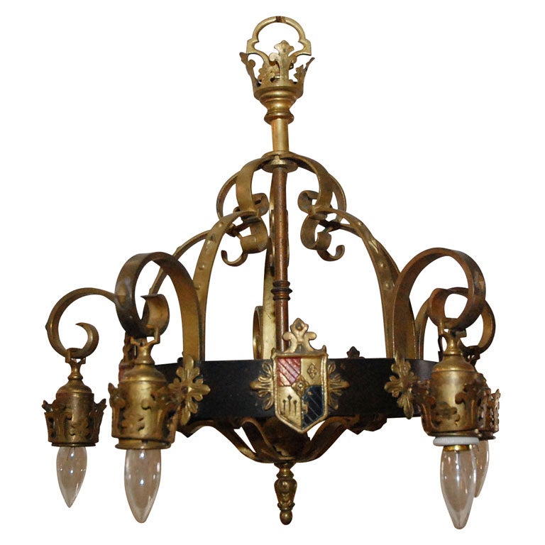Castle and Knight Theme Chandelier For Sale at 1stDibs