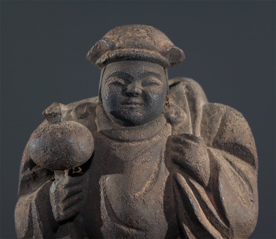 Japanese Sculpture of Daikoku God Good Fortune For Sale at 1stDibs