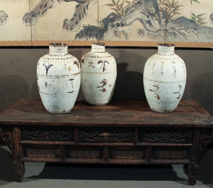 Chinese Ceramic Shanxi Sujo Ware Wine Pots Vases at 1stDibs