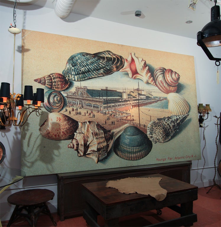 Huge Lithograph Post Card at 1stDibs