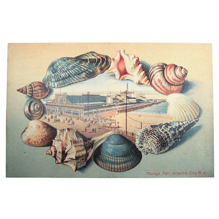 Huge Lithograph Post Card at 1stDibs