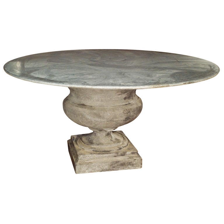 Round Bluestone Table at 1stDibs