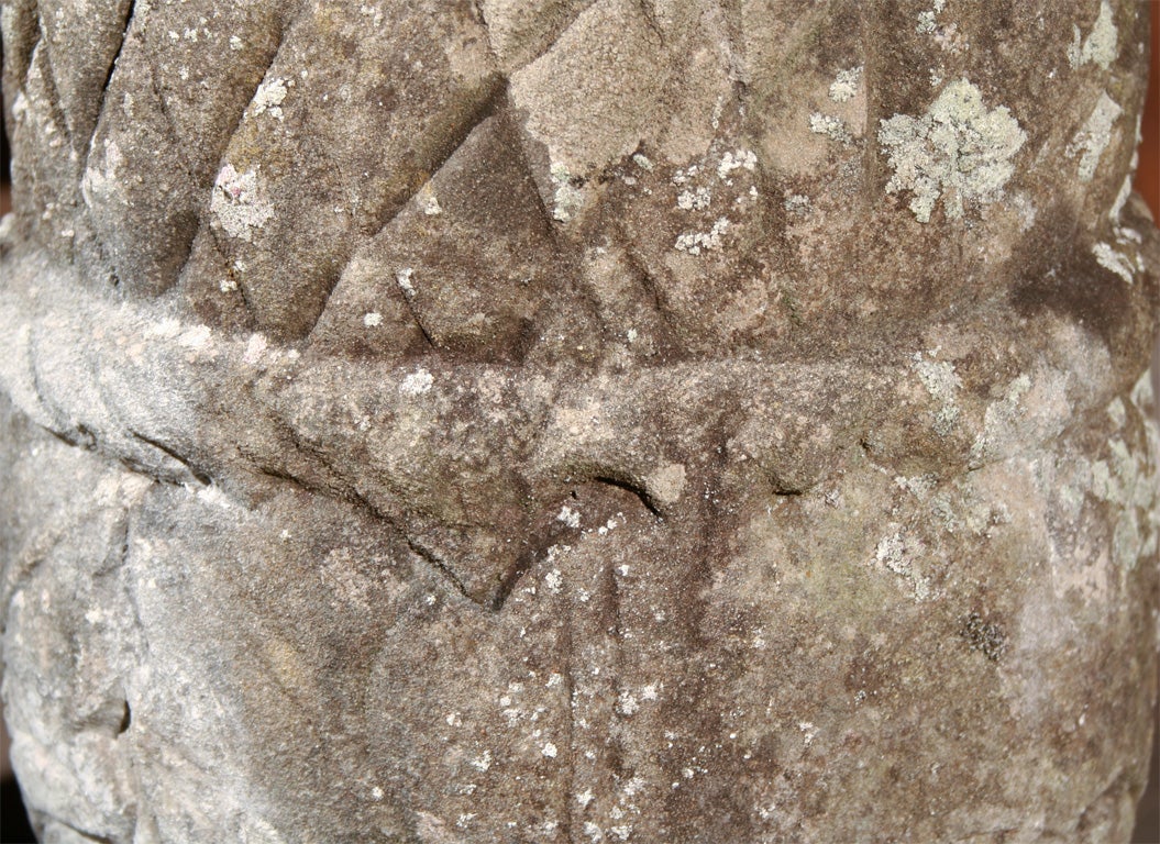 Pair of English cast stone gate pier finials For Sale at 1stDibs