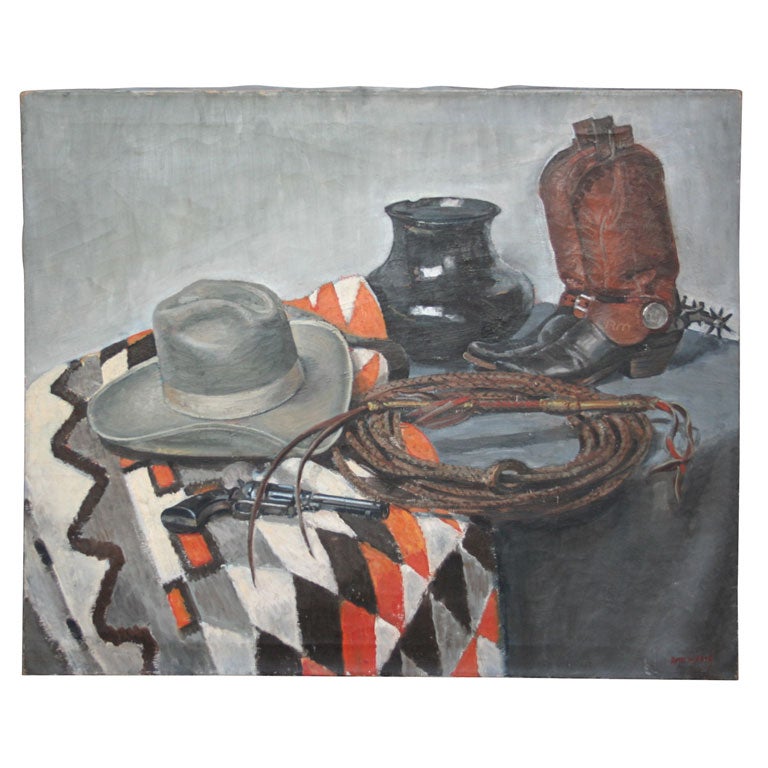 Western Oil Painting by Ruth Wilcox For Sale at 1stDibs