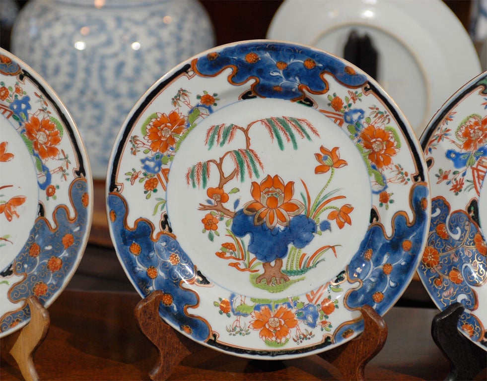 Set of 5 Chinese Export Early 18th Century Imari Plates For Sale at 1stDibs
