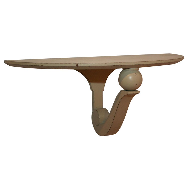 Neoclassic Demi Lune Wall Mount Console by Edward Wormley at 1stDibs