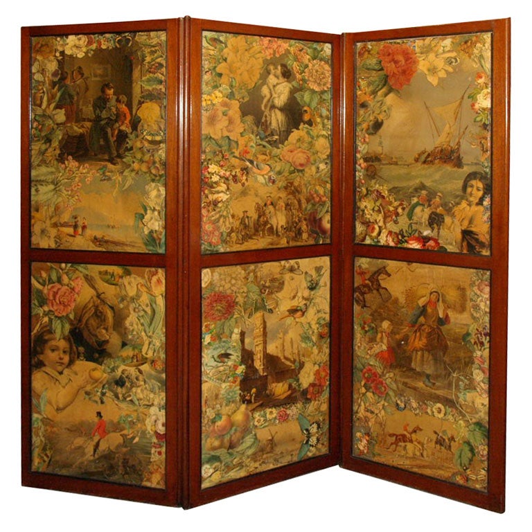 Antique Victorian screen. at 1stDibs
