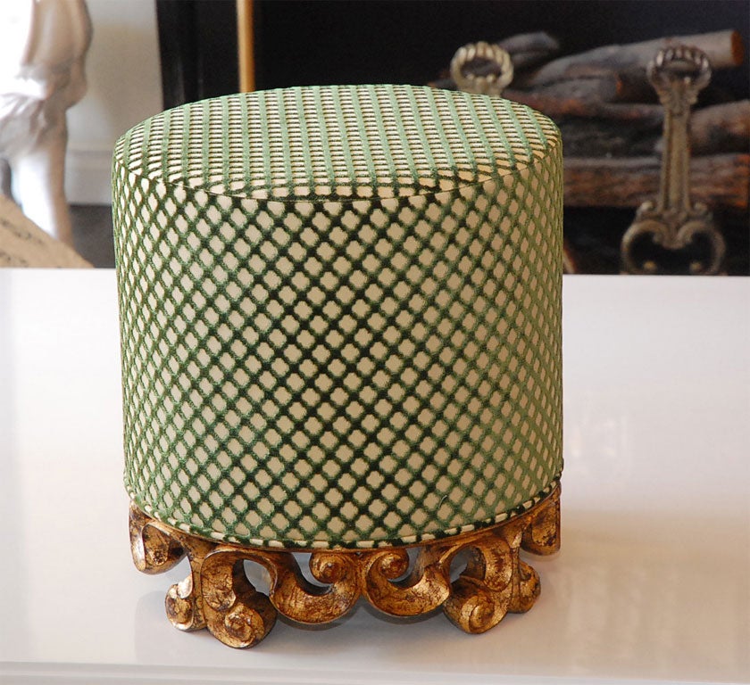Regency Style Ottoman with Renaissance Gold Finish at 1stDibs