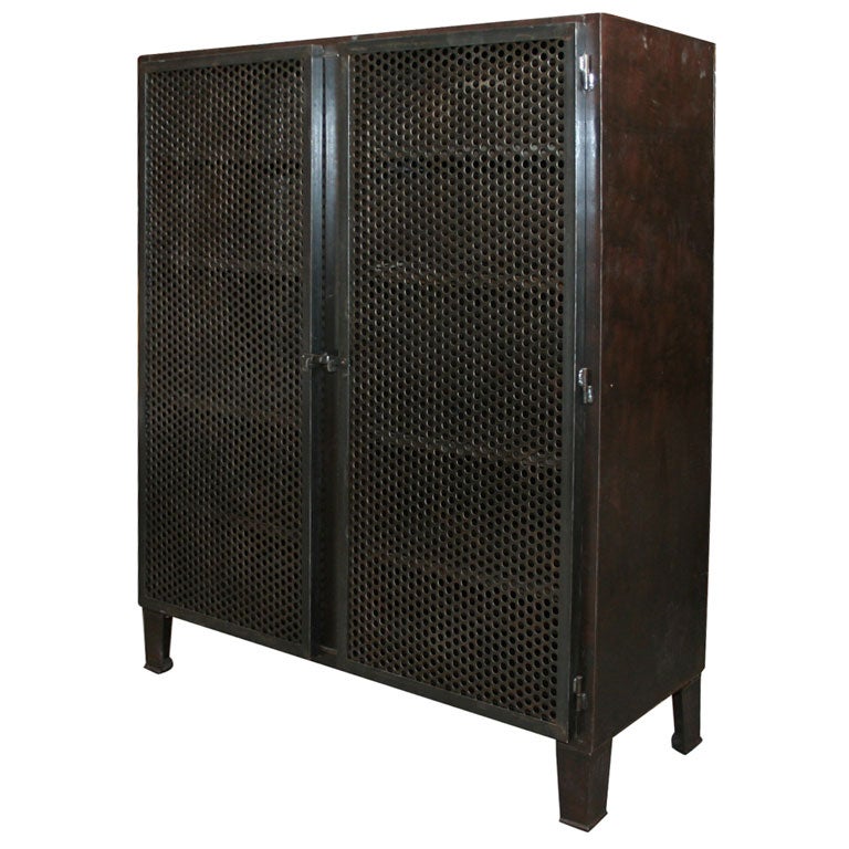 INDUSTRIAL METAL ARMOIRE "SNCF" at 1stDibs