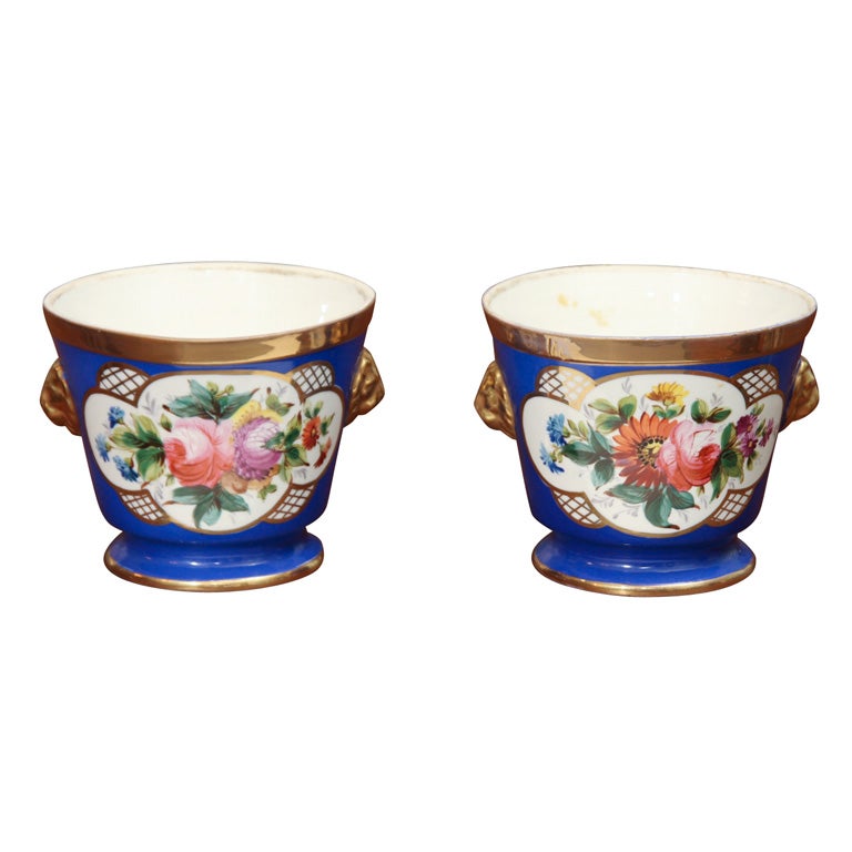 PAIR OF FRENCH CACHEPOTS at 1stDibs