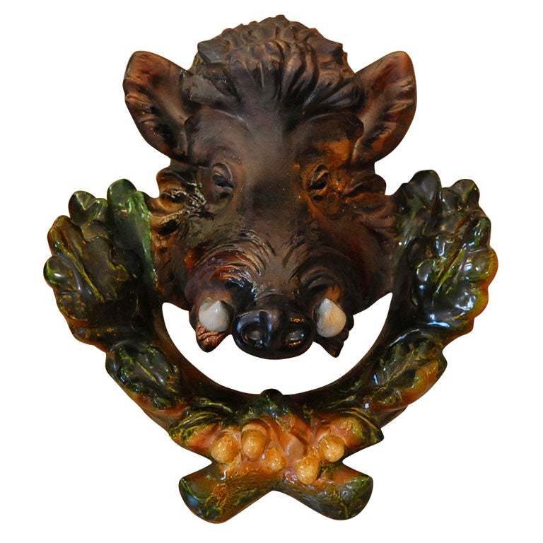 Ceramic Boars Head at 1stDibs