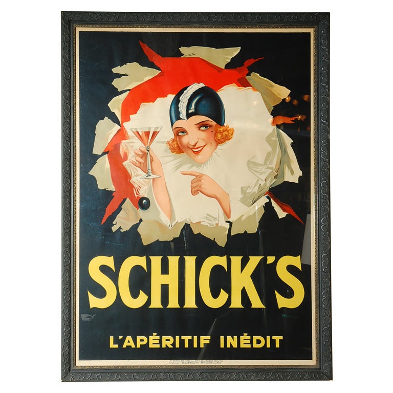 Original Belgian Art Nouveau Alphonse Schick Poster at 1stDibs