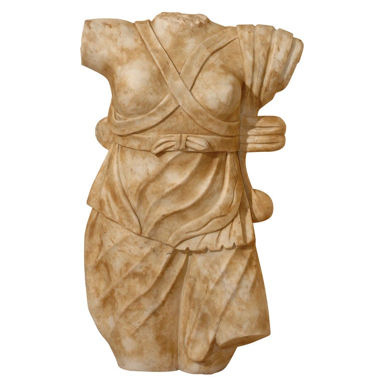 A Mid 19th Century Hand Carved Marble Torso of Aphrodite at 1stDibs