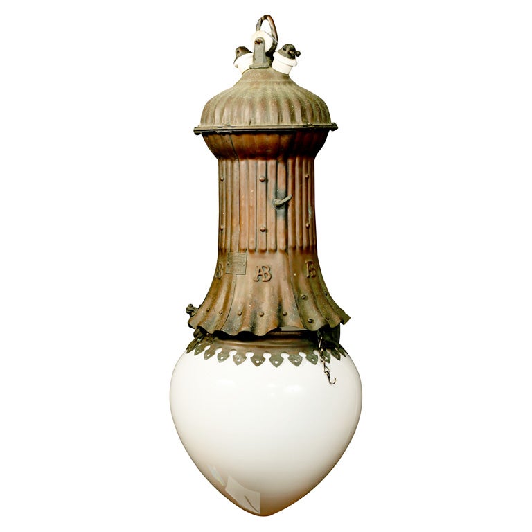 Early Electric Street Light with Acorn Glass For Sale at 1stDibs