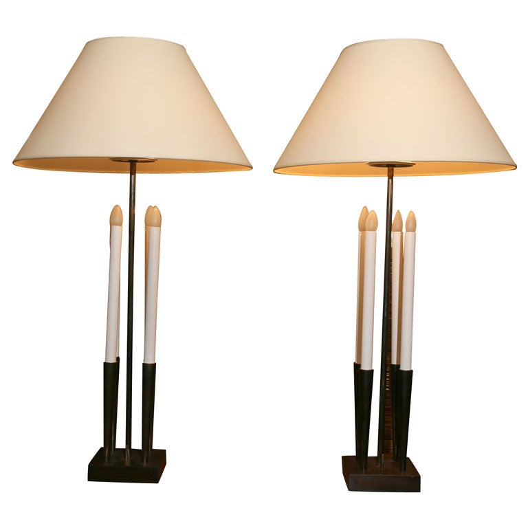 Tall Candle Lamps by Stiffel at 1stDibs