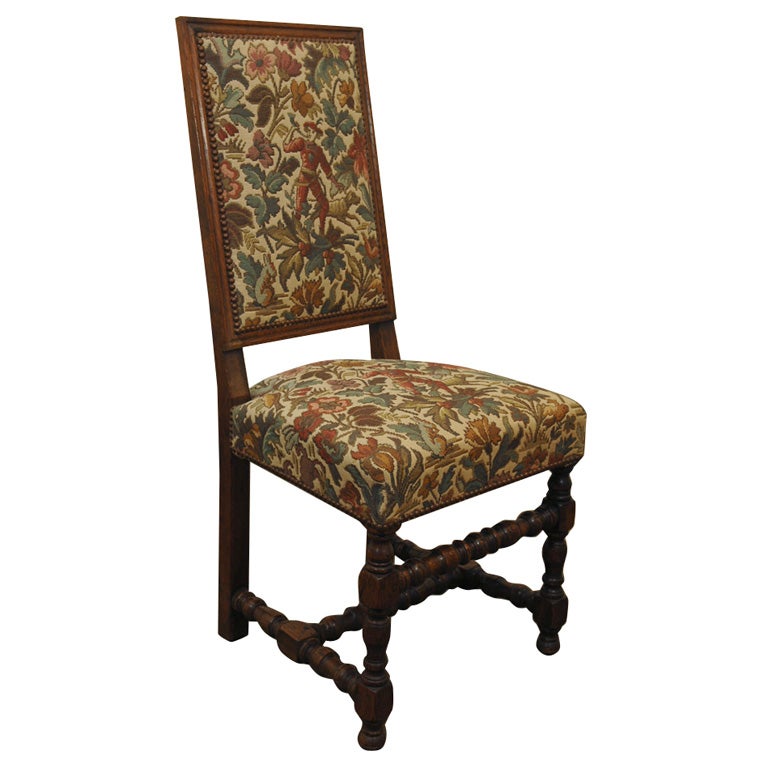 Set of 6 Louis XIII Style Antique Chairs at 1stDibs