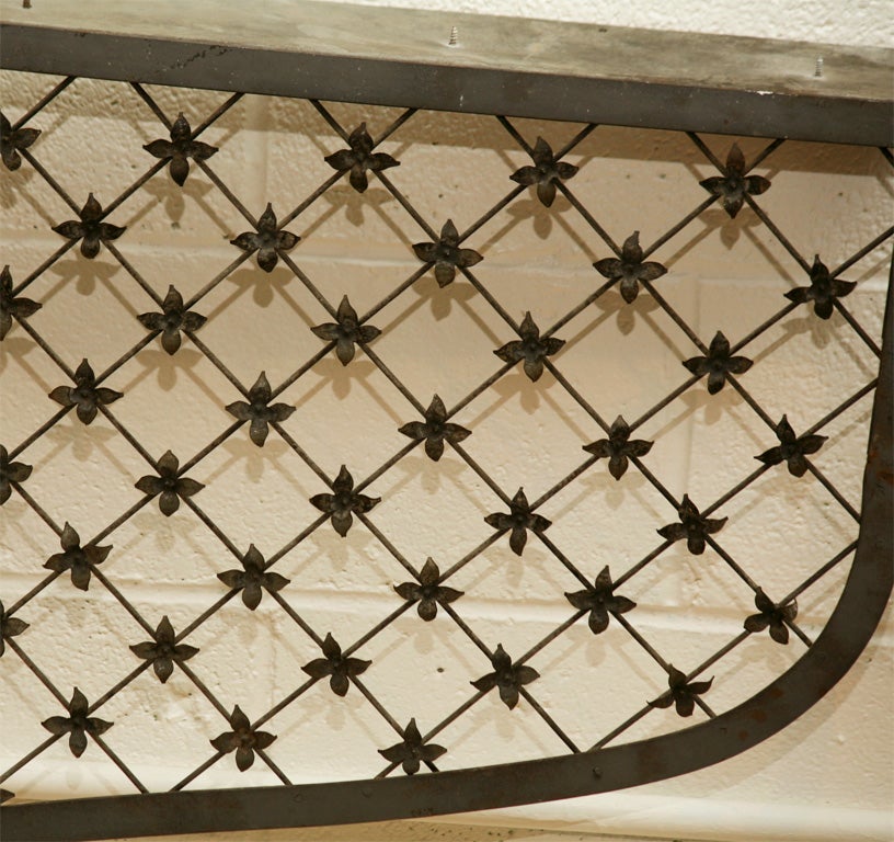 Metal Lattice Valance with Flower Rosettes at 1stDibs