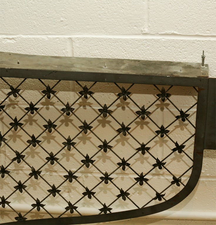 Metal Lattice Valance with Flower Rosettes at 1stDibs