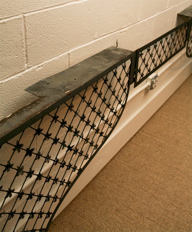 Metal Lattice Valance with Flower Rosettes at 1stDibs