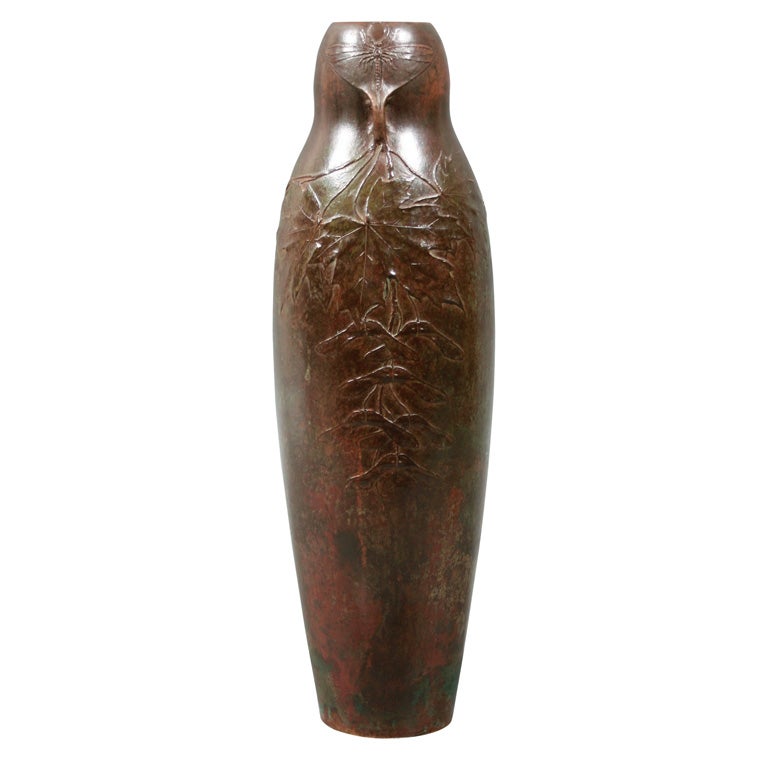 Bronze Art Deco Vase by Hugo Elmquist at 1stDibs