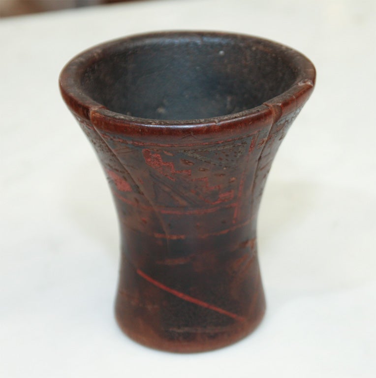 PERUVIAN COLONIAL WOOD KERO at 1stDibs