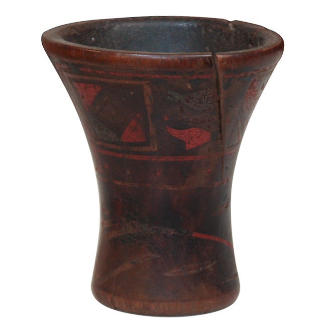 PERUVIAN COLONIAL WOOD KERO at 1stDibs