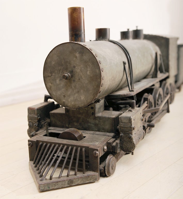1930's Zinc and Iron Folk Art Train Model For Sale at 1stDibs | train ...
