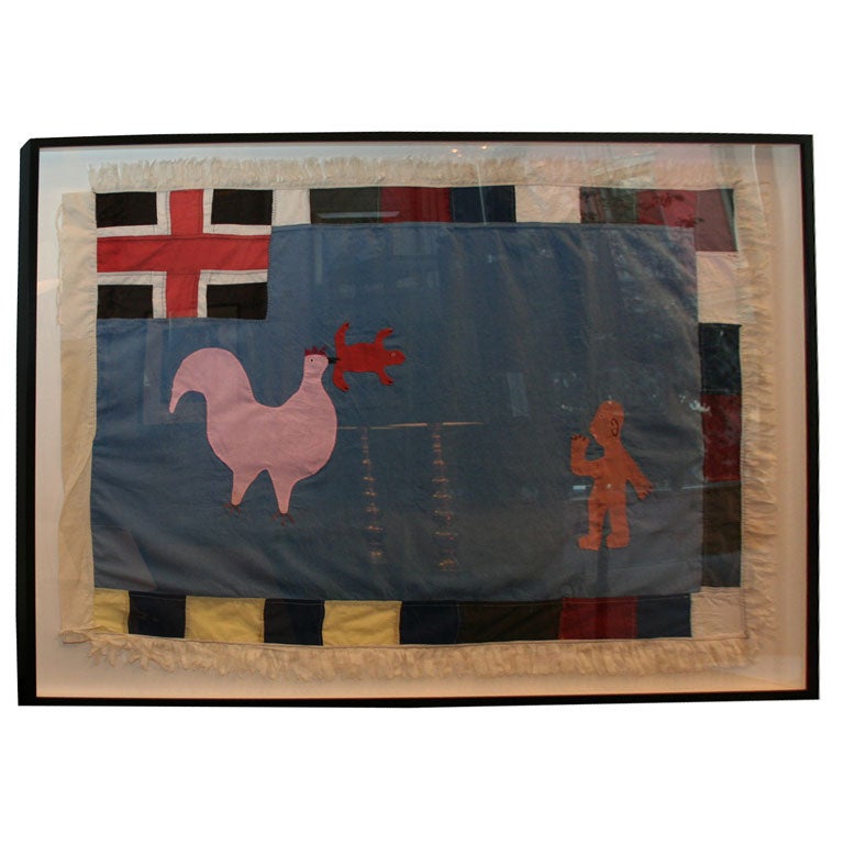 Framed Asafo Frankaa Flag at 1stDibs