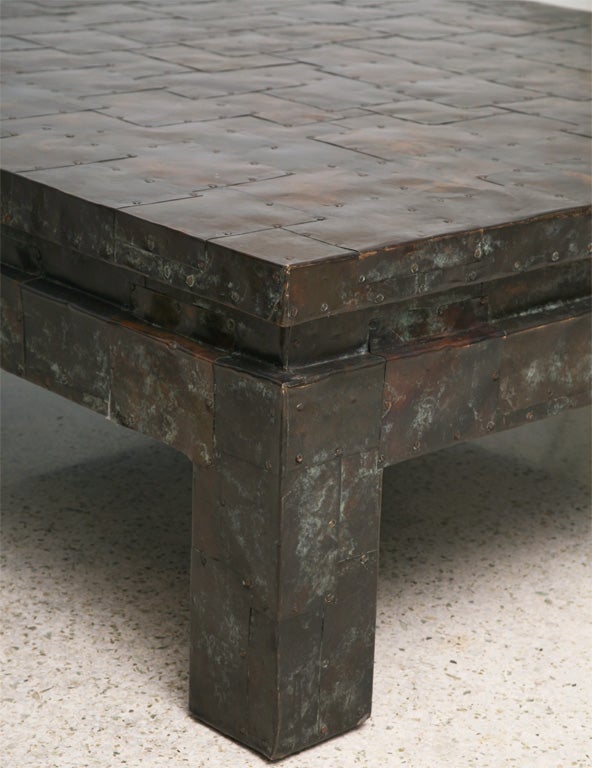 A Maitland Smith Oxidized Copper Low Table at 1stDibs