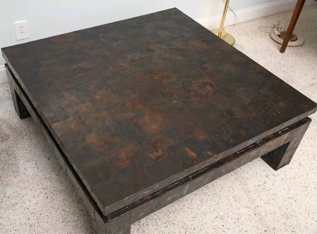 A Maitland Smith Oxidized Copper Low Table at 1stDibs