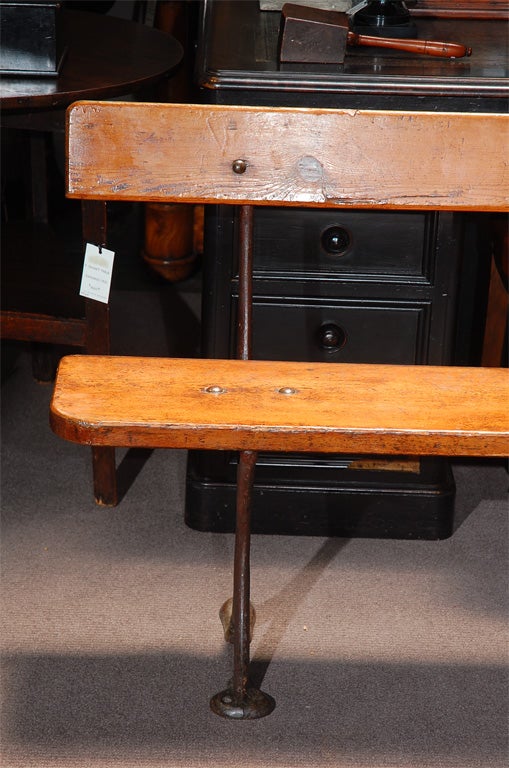 English Bench in Iron and Wood, circa 1890 at 1stDibs
