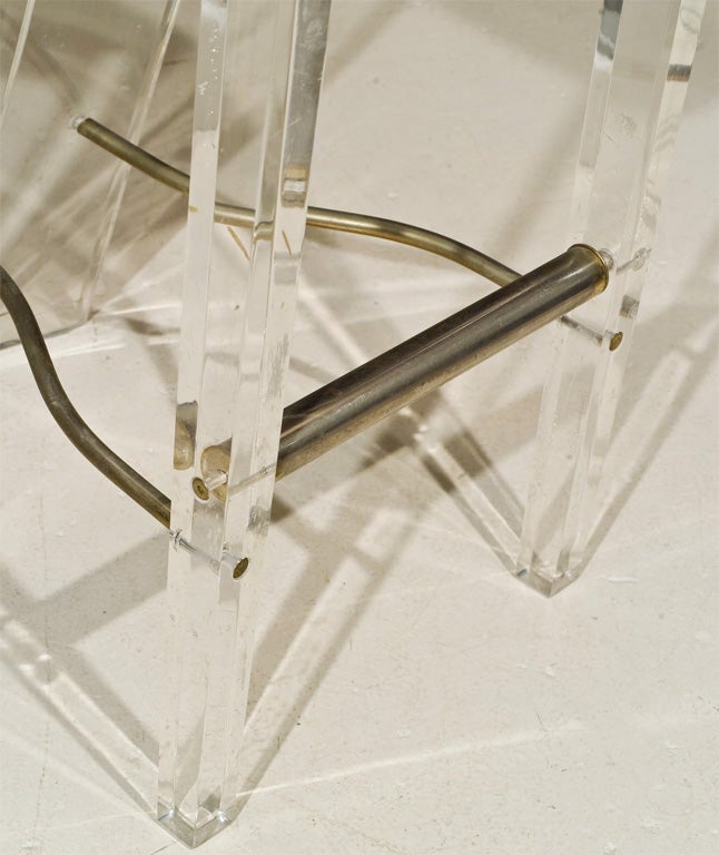 Vintage Lucite Bar Stool at 1stDibs