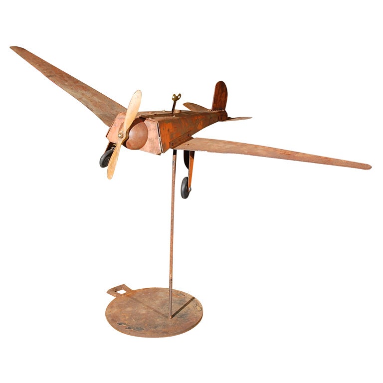 Folk art model plane at 1stDibs