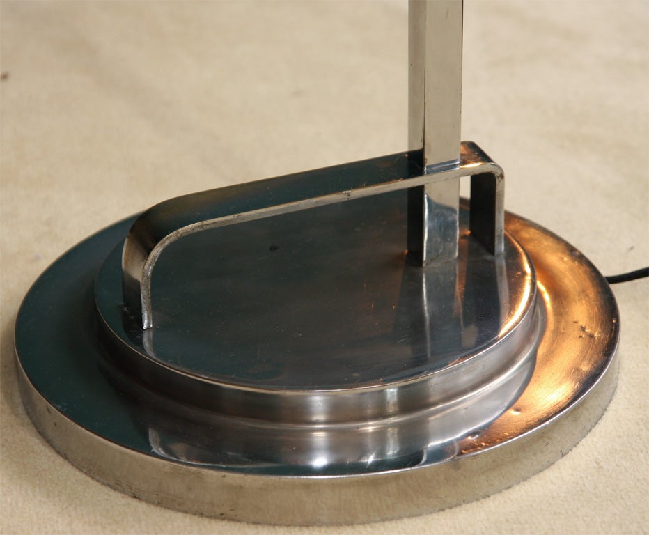 Chrome Adjustable Floor Lamp by Donald Deskey, American 1930 at 1stDibs