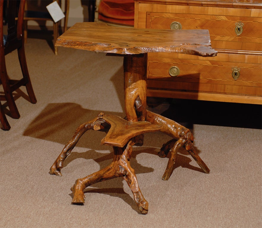 Unusual Tree Root Table in Olive Wood, 20th Century at 1stDibs