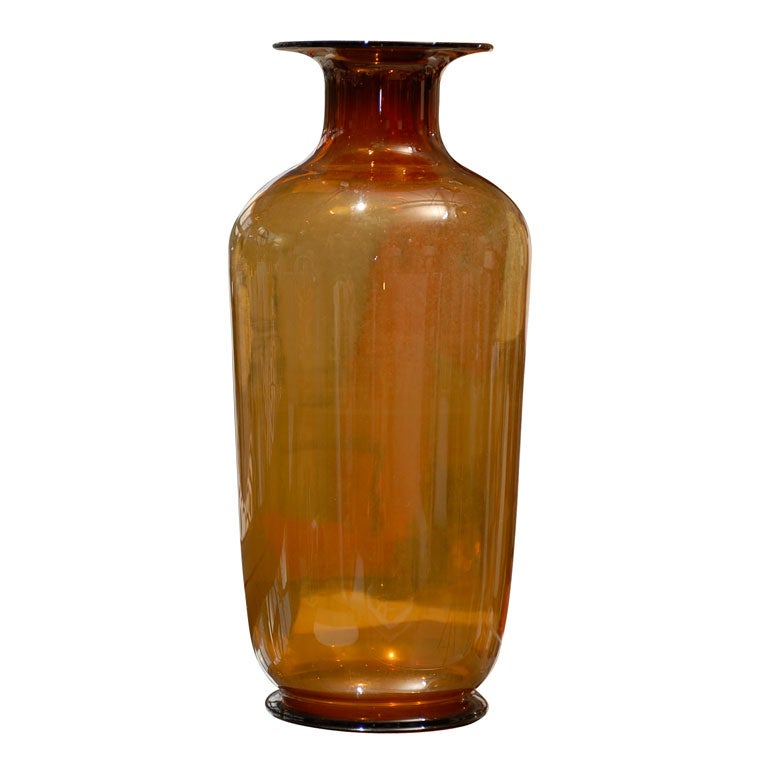 Vintage Amber Vase at 1stDibs