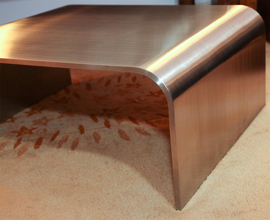 STAINLESS STEEL WATERFALL TABLE at 1stDibs