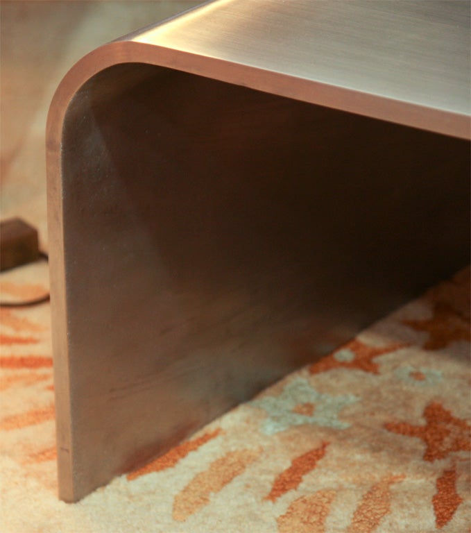 STAINLESS STEEL WATERFALL TABLE at 1stDibs