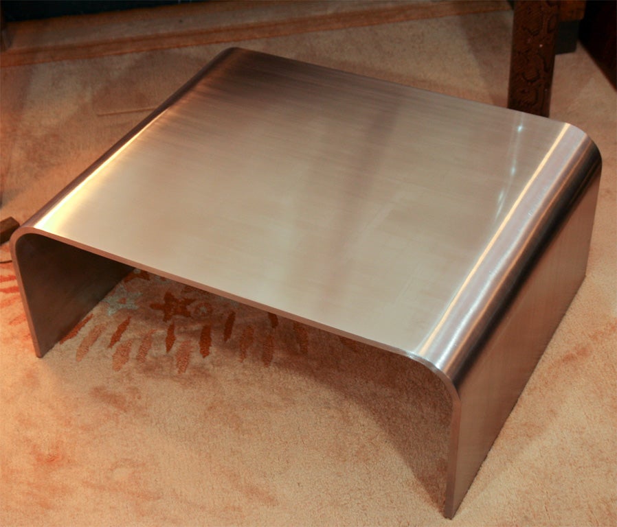 STAINLESS STEEL WATERFALL TABLE at 1stDibs