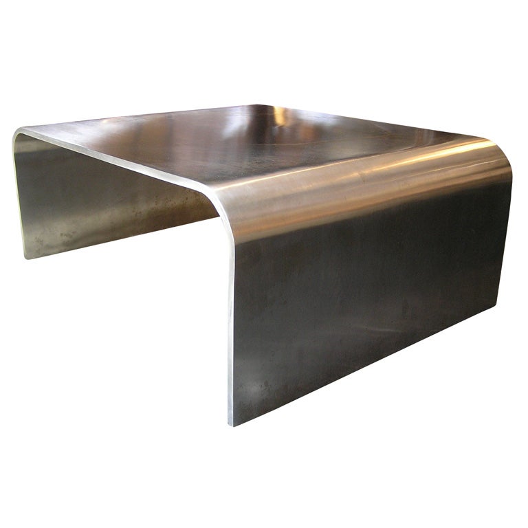 STAINLESS STEEL WATERFALL TABLE at 1stDibs