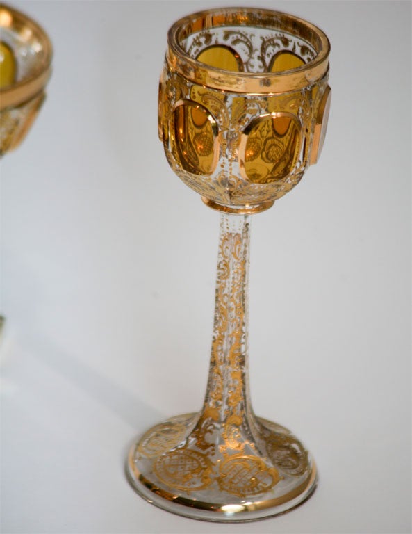 19th Century Moser Stemware Service for 12-36 Pieces at 1stDibs