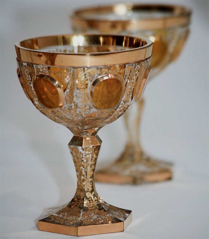 19th Century Moser Stemware Service for 12-36 Pieces at 1stDibs