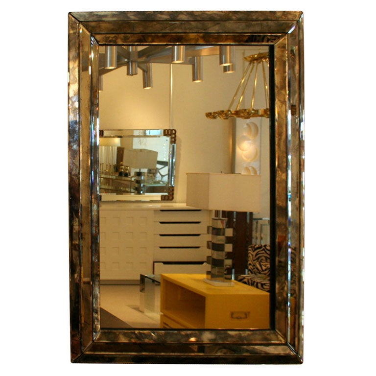Stepped Frame Wall Mirror at 1stDibs