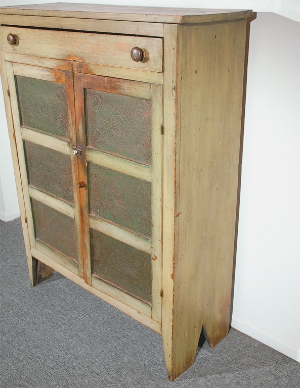 19th Century Original Sage Green Pie Safe from Pennsylvania For Sale at ...