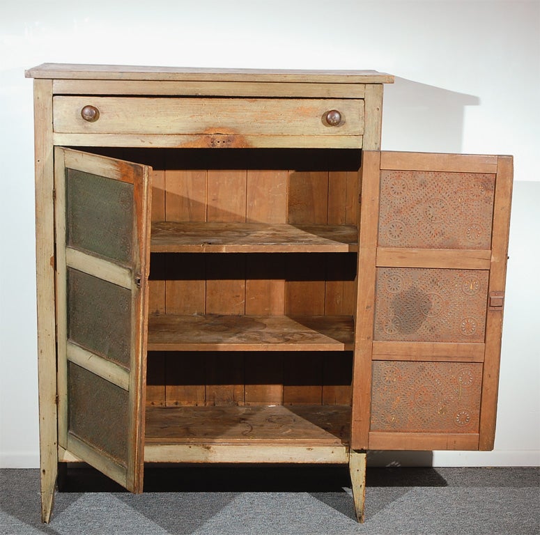 19th Century Original Sage Green Pie Safe from Pennsylvania For Sale at ...